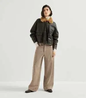 Brunello Cucinelli Virgin Wool-blend Monili Trousers