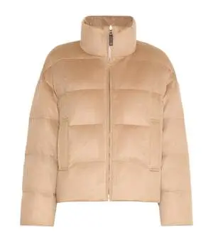 Max Mara Camel Wool Down-filled Jacket - Beige