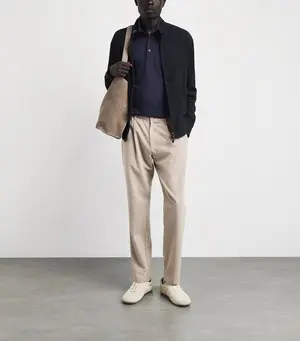 Herno Wool Jersey Long-sleeve Polo Shirt