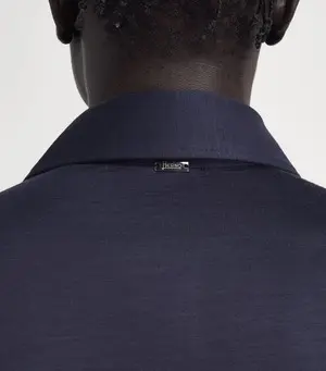 Herno Wool Jersey Long-sleeve Polo Shirt