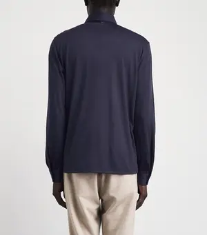 Herno Wool Jersey Long-sleeve Polo Shirt