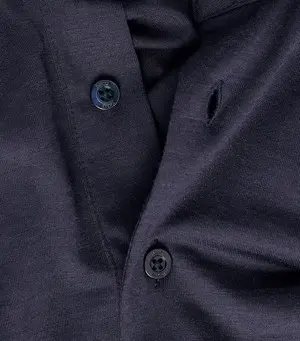 Herno Wool Jersey Long-sleeve Polo Shirt
