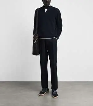 Herno Virgin Wool-blend Quarter-zip Sweater