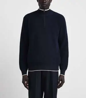 Herno Virgin Wool-blend Quarter-zip Sweater