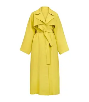 Alaïa Technical Toile Trench Coat - Yellow
