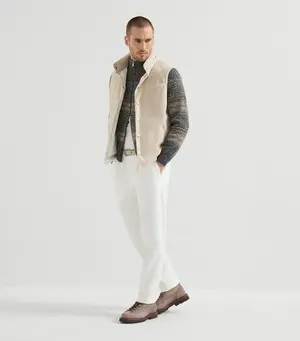 Brunello Cucinelli Suede And Technical Fabric Lace-up Ankle Boots - Grey