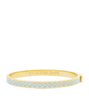 Halcyon Days Gold-plated Salamander Bangle - Blue