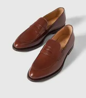Brunello Cucinelli Leather Penny Loafers