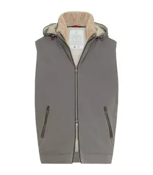 Brunello Cucinelli Waxed Techno Down-filled Gilet