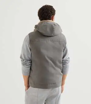 Brunello Cucinelli Waxed Techno Down-filled Gilet