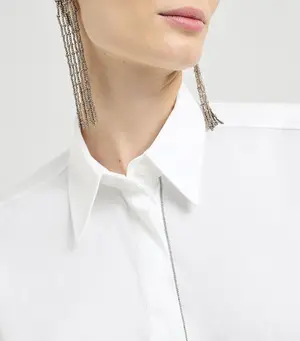 Brunello Cucinelli Stretch-cotton Poplin Monili Shirt