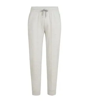 Brunello Cucinelli Cashmere-blend Double-knit Sweatpants - White
