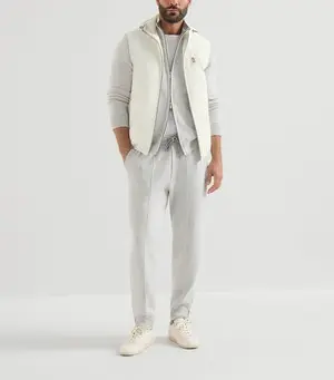Brunello Cucinelli Cashmere-blend Double-knit Sweatpants