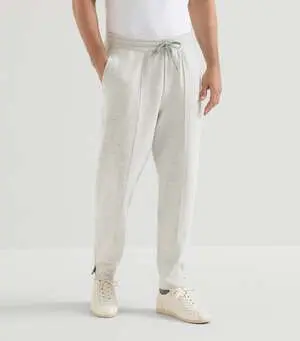 Brunello Cucinelli Cashmere-blend Double-knit Sweatpants