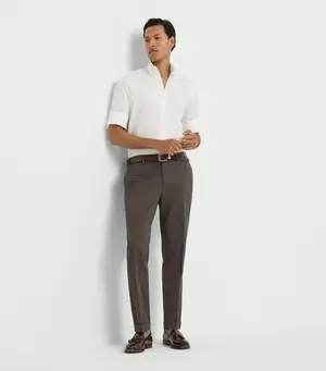 Brunello Cucinelli Stretch-cotton Gabardine Trousers