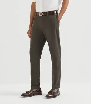 Brunello Cucinelli Stretch-cotton Gabardine Trousers