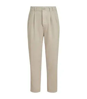 Brunello Cucinelli Cotton Denim Five-pocket Trousers - White