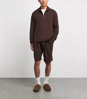 HOMEBODY Jersey Snuggle Quarter-zip Sweatshirt