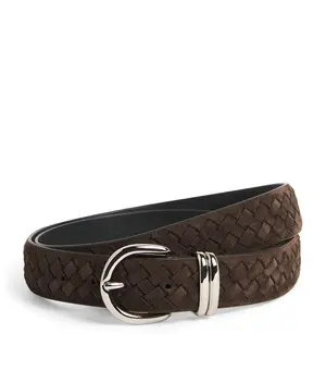 Officine Creative Suede Woven Belt - Orange