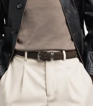 Officine Creative Suede Woven Belt