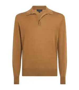 Sease Virgin Wool Polo Shirt - Brown