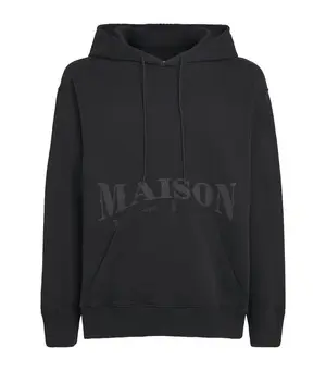 MAISON MARGIELA Oversized Logo Hoodie - Black