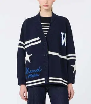 Max Mara Virgin Wool Stripe Cardigan