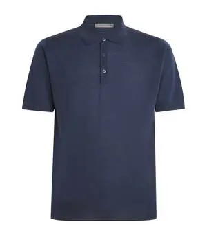 Corneliani Wool Polo Shirt - Navy
