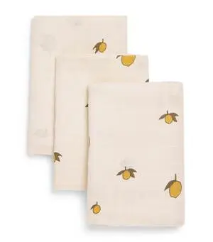 KONGES SLOJD Organic Cotton Lemon Muslin Cloths