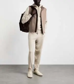 Colombo Cashmere Leather Trim Gilet