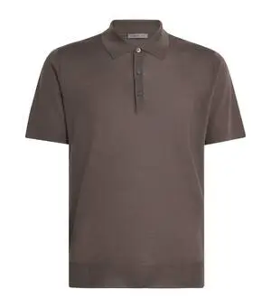 Corneliani Wool Polo Shirt - Brown