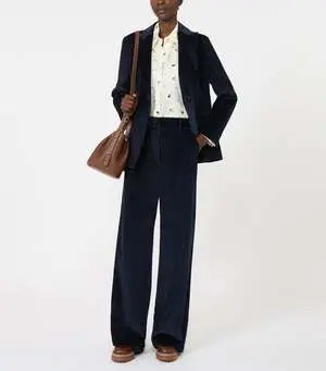 Max Mara Corduroy Wide-leg Trousers
