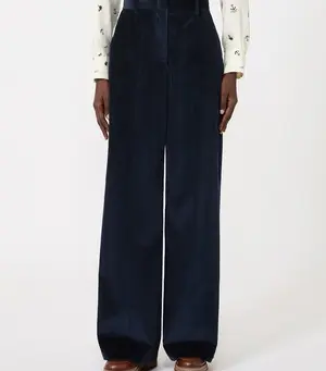Max Mara Corduroy Wide-leg Trousers