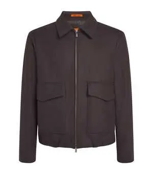 Barena Venezia Wool-blend Tailored Bomber Jacket - Brown