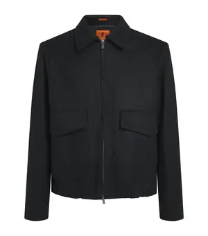 Barena Venezia Wool-blend Tailored Bomber Jacket - Black