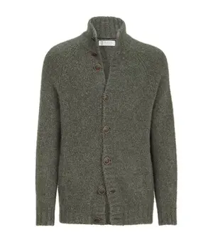 Brunello Cucinelli Cashmere-silk Cardigan - Green