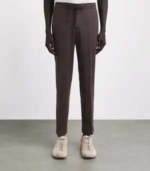 Marco Pescarolo Cashmere-blend Drawstring Trousers