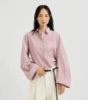 Brunello Cucinelli Cotton Poplin Stripe Shirt