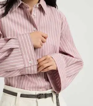 Brunello Cucinelli Cotton Poplin Stripe Shirt