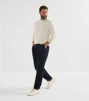 Brunello Cucinelli Cotton Drawstring Trousers
