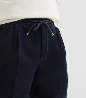 Brunello Cucinelli Cotton Drawstring Trousers