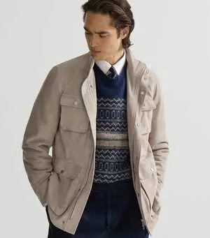 Brunello Cucinelli Suede Safari Jacket