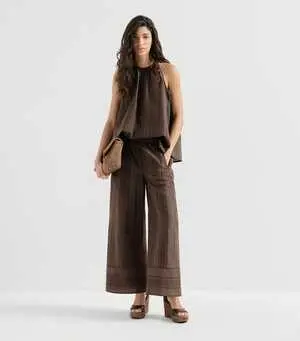Brunello Cucinelli Techno-cotton Poplin Sleeveless Top