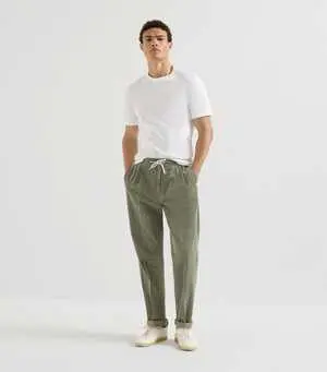 Brunello Cucinelli Cotton Drawstring Trousers