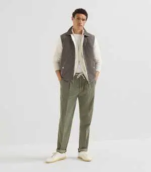 Brunello Cucinelli Cotton Drawstring Trousers