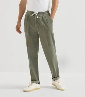 Brunello Cucinelli Cotton Drawstring Trousers