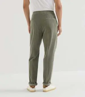 Brunello Cucinelli Cotton Drawstring Trousers