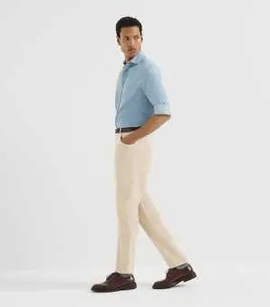 Brunello Cucinelli Cotton Canvas Straight Trousers