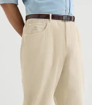 Brunello Cucinelli Cotton Canvas Straight Trousers