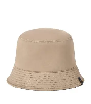 Brunello Cucinelli Cotton-linen Reversible Bucket Hat - Brown